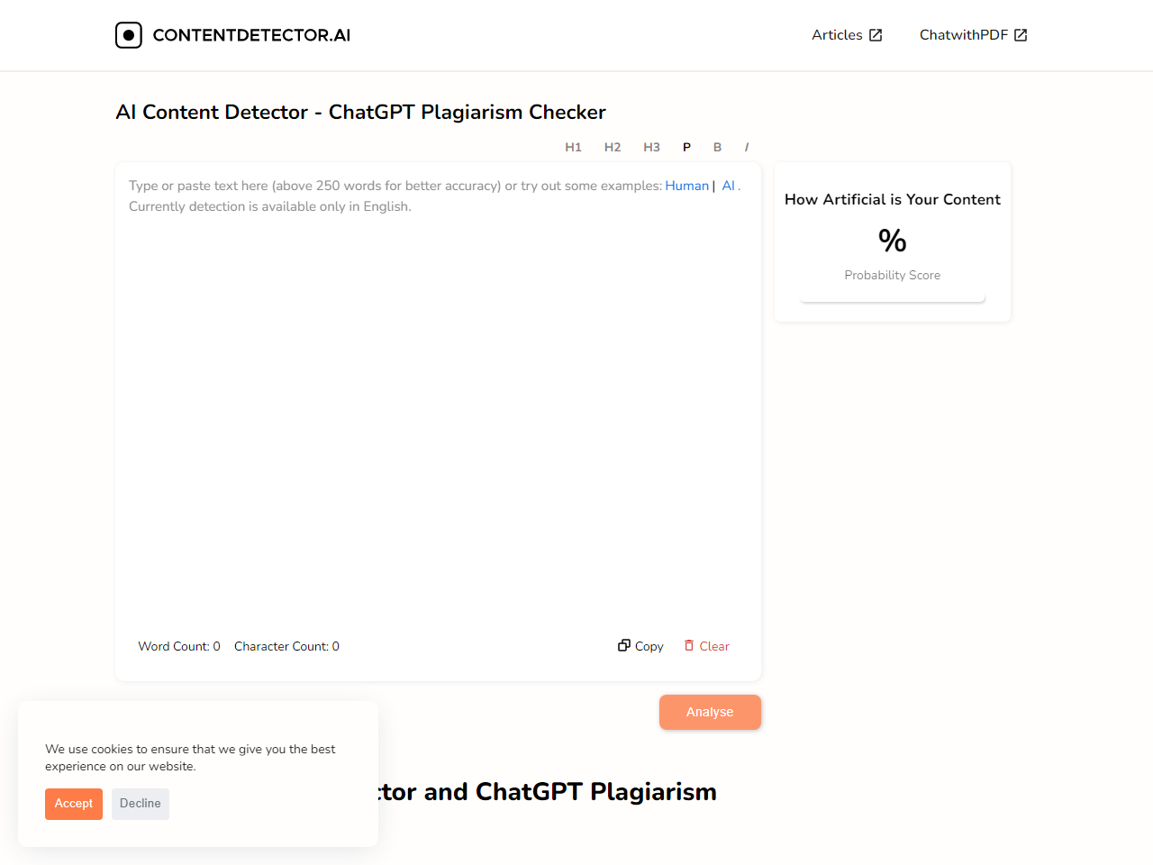 ContentDetector.AI: Cos’è, prezzi, a chi può servire | AIToolBox.it ContentDetector.AI: Cos’è, prezzi, a chi può servire | AIToolBox.it